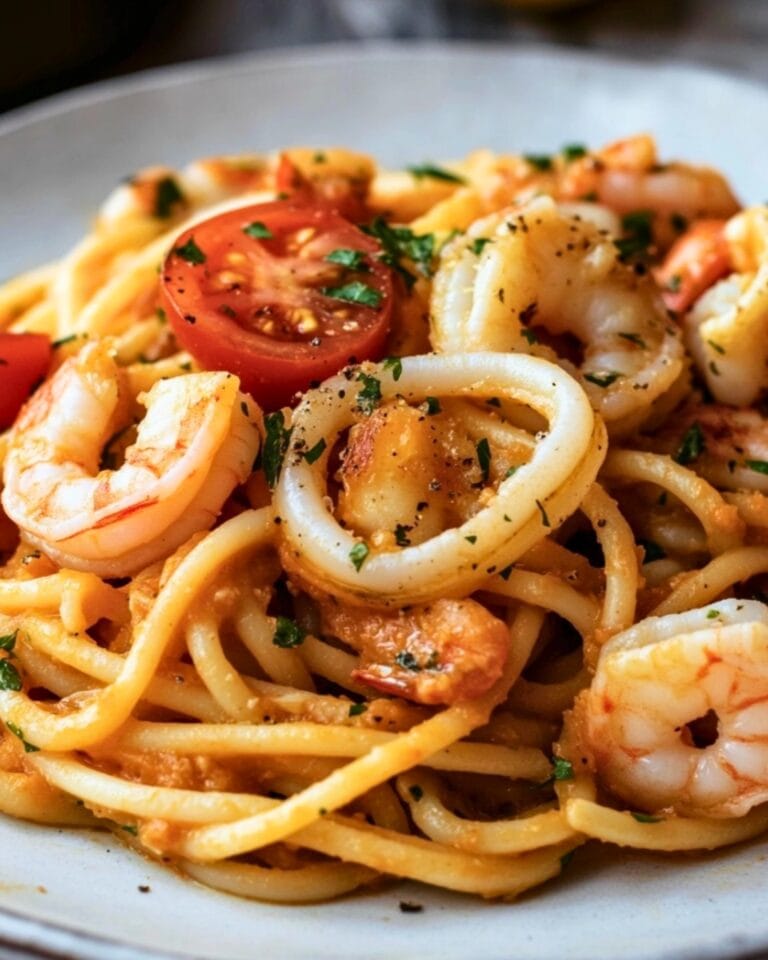 Quick Italian Seafood Linguine - Easy Peasy Recipes